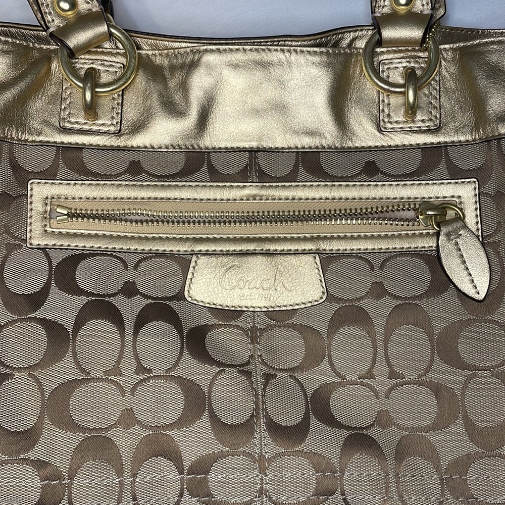 Coach Penelope Signature Satchel Gold F15533 - Gem